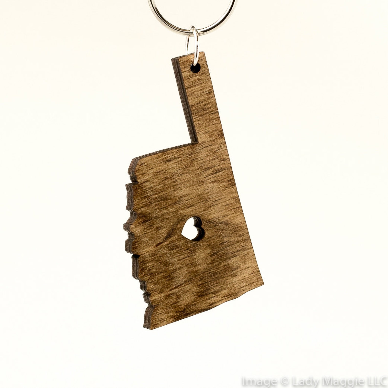 Oklahoma Wooden Keychain OK State Keychain Wooden Oklahoma | Etsy