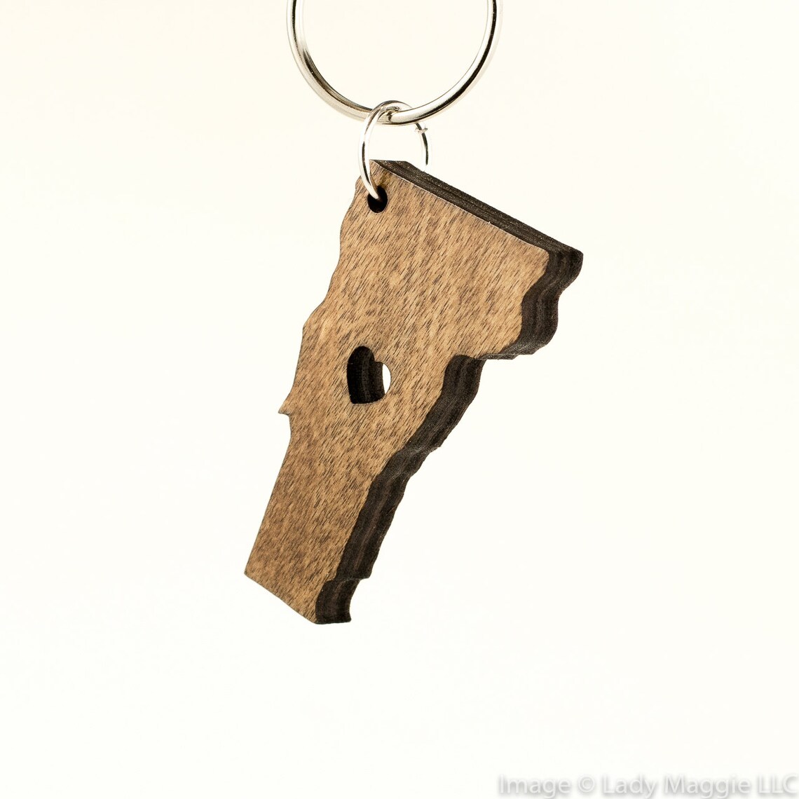 Vermont Wooden Keychain VT State Keychain Wooden Vermont - Etsy