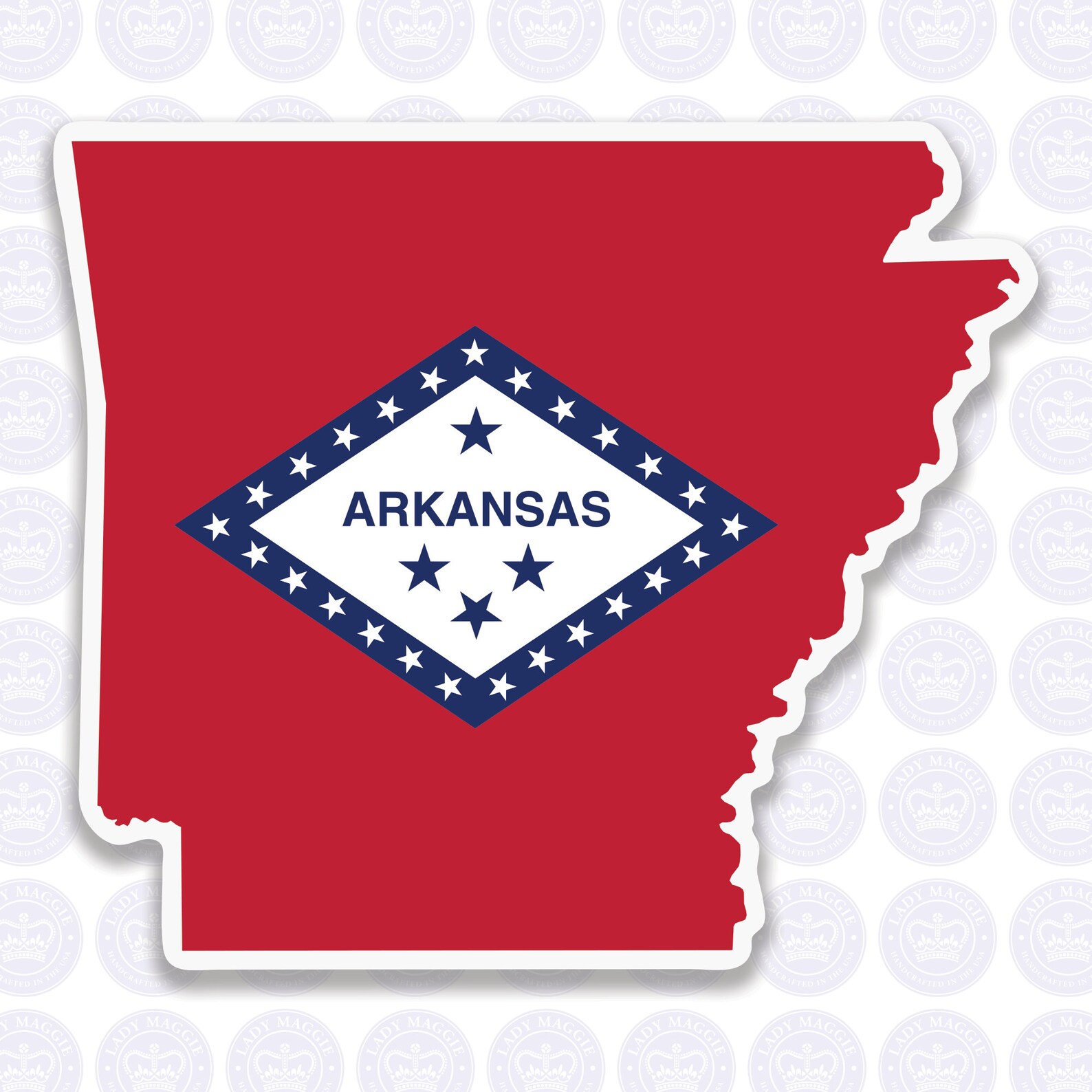 Arkansas Decal AR State Flag Decal Arkansas State Bumper - Etsy