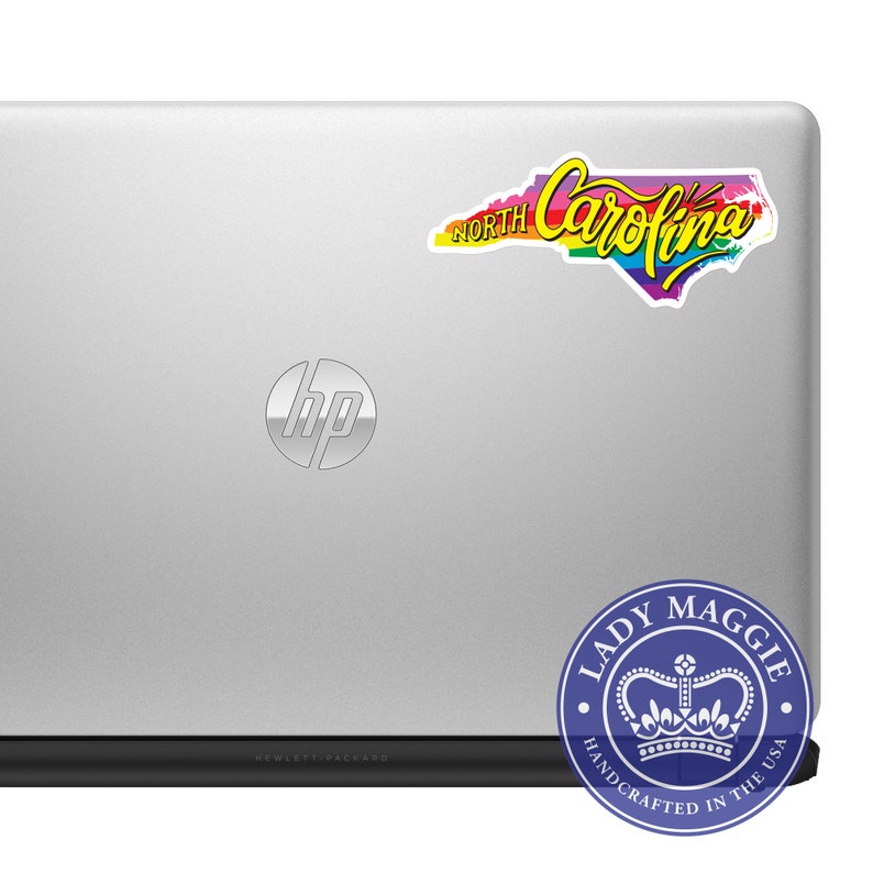 North Carolina Script Rainbow Decal NC Script LGBTQ Flag | Etsy