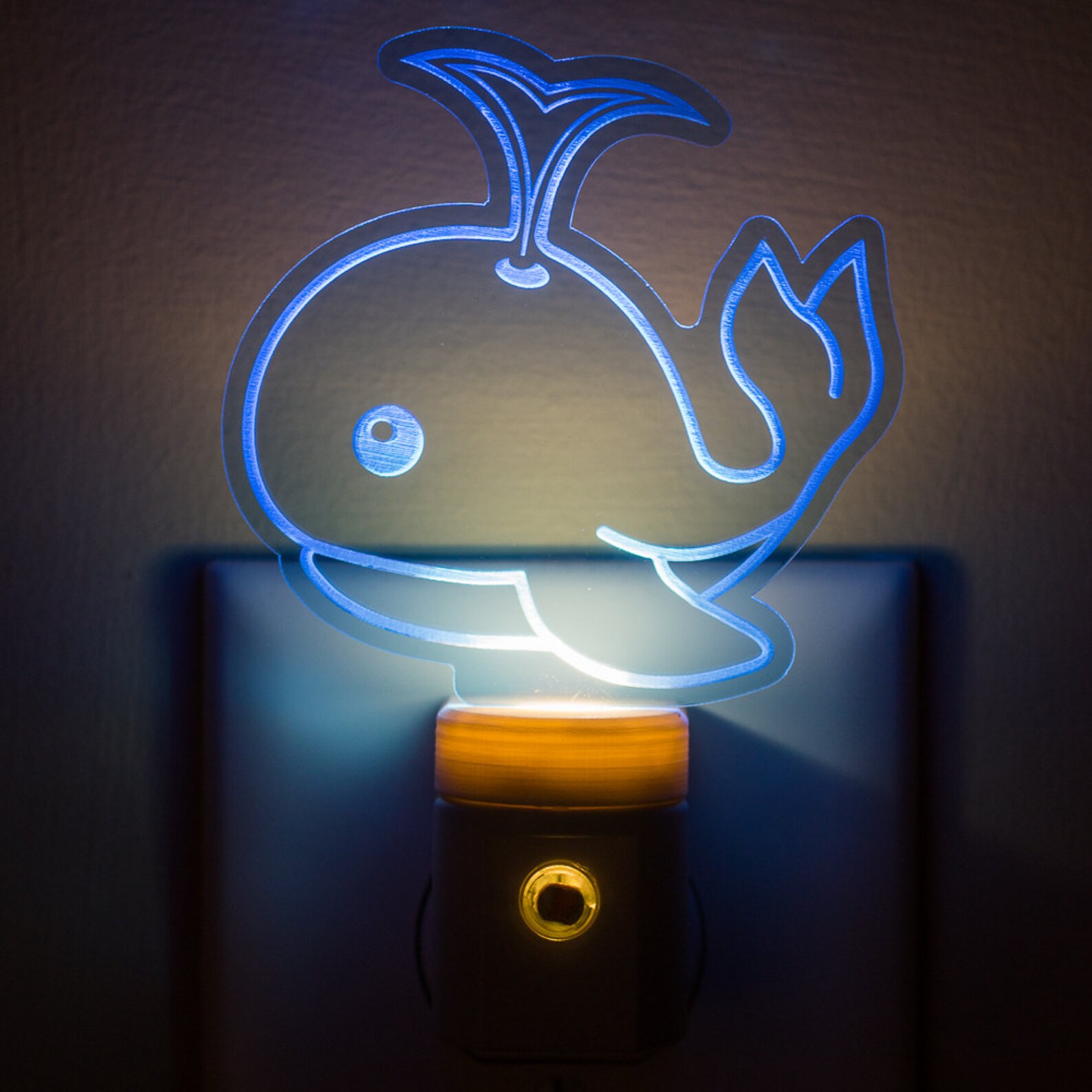 Whale Emoji Night Light Blue Whale LED Nightlight Whale - Etsy