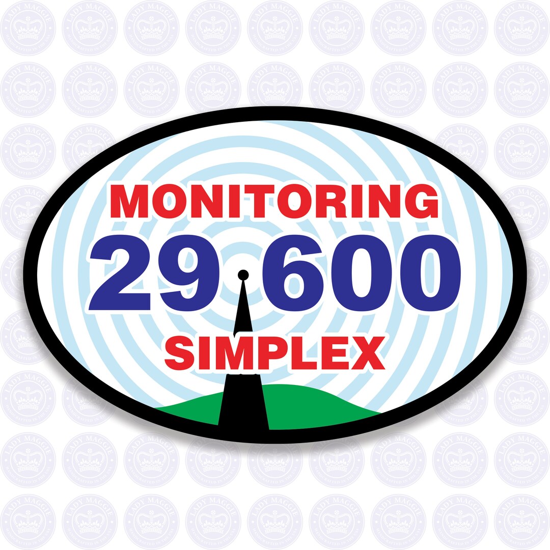 29.600 - 10m National Simplex Calling Frequency Decal - Amateur Radio ...