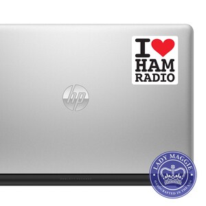 I Love Ham Radio Decal - Amateur Radio Decal - Bumper Sticker Radio Ham ...