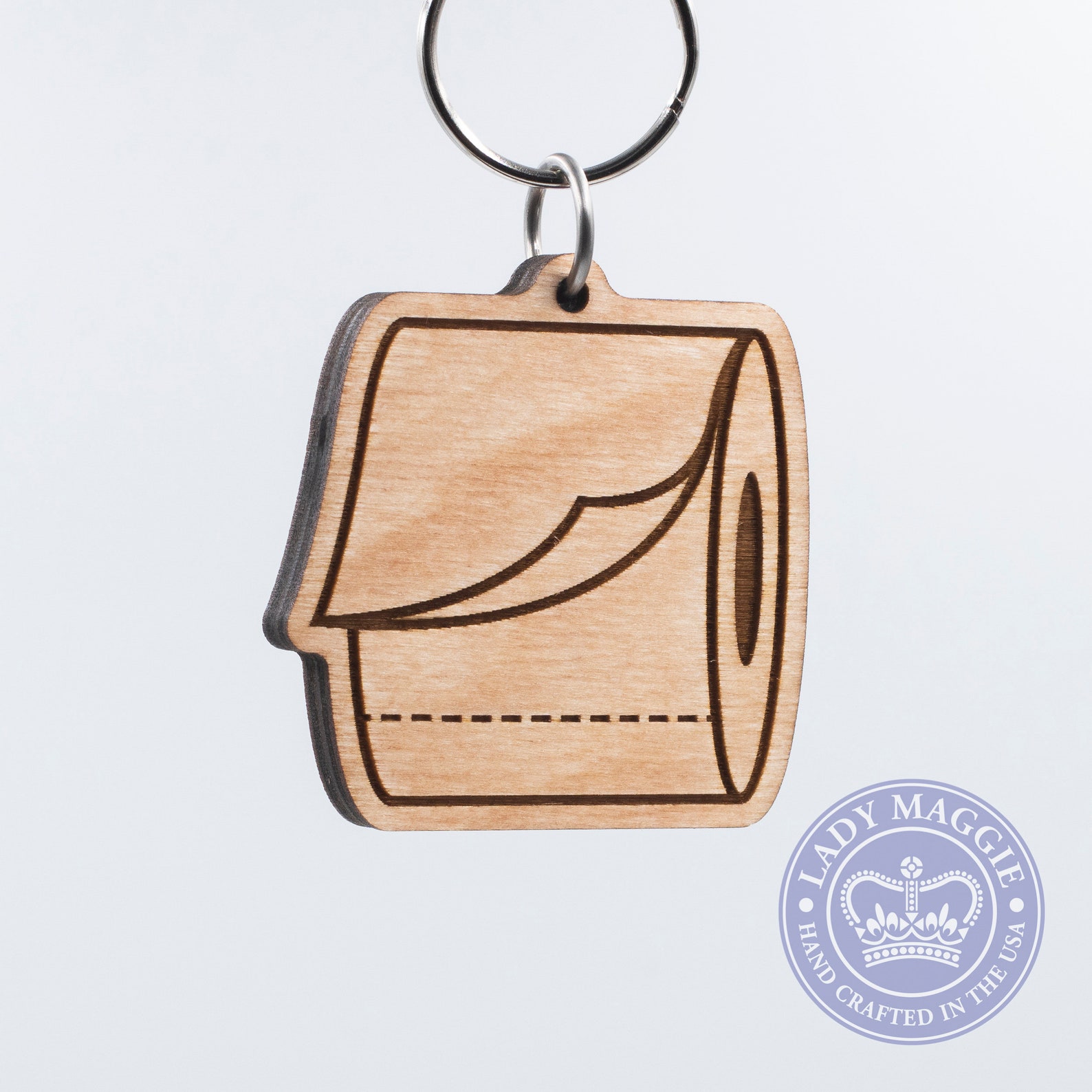 Toilet Paper Emoji Keychain Toilet Roll Roll of Paper | Etsy