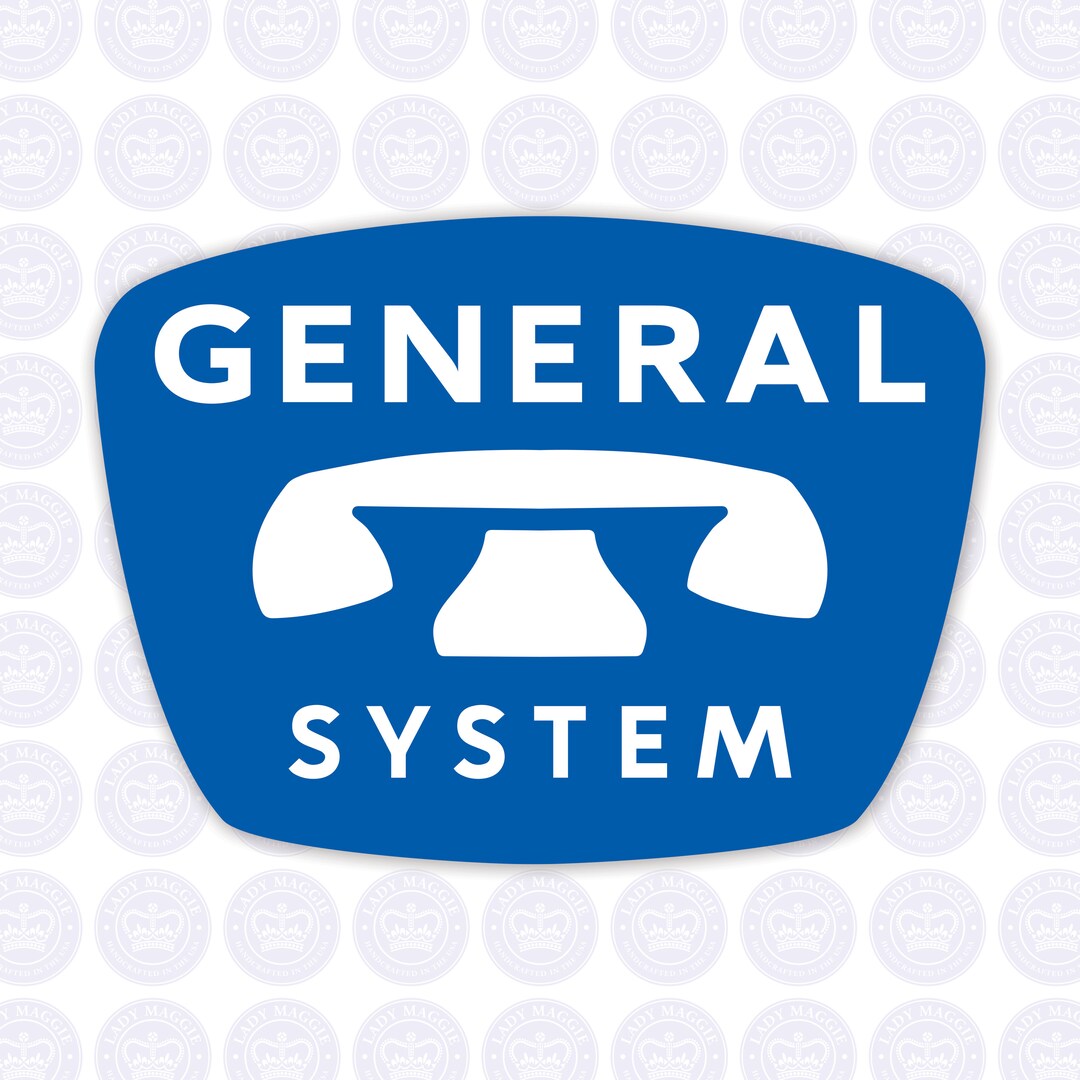General System Logo Bumper Sticker - Retro General System Logo Decal ...
