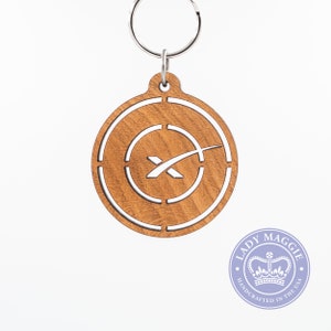 Spacex Keychain Space Flight Keychain Space X Drone Ship Logo Engraved ...