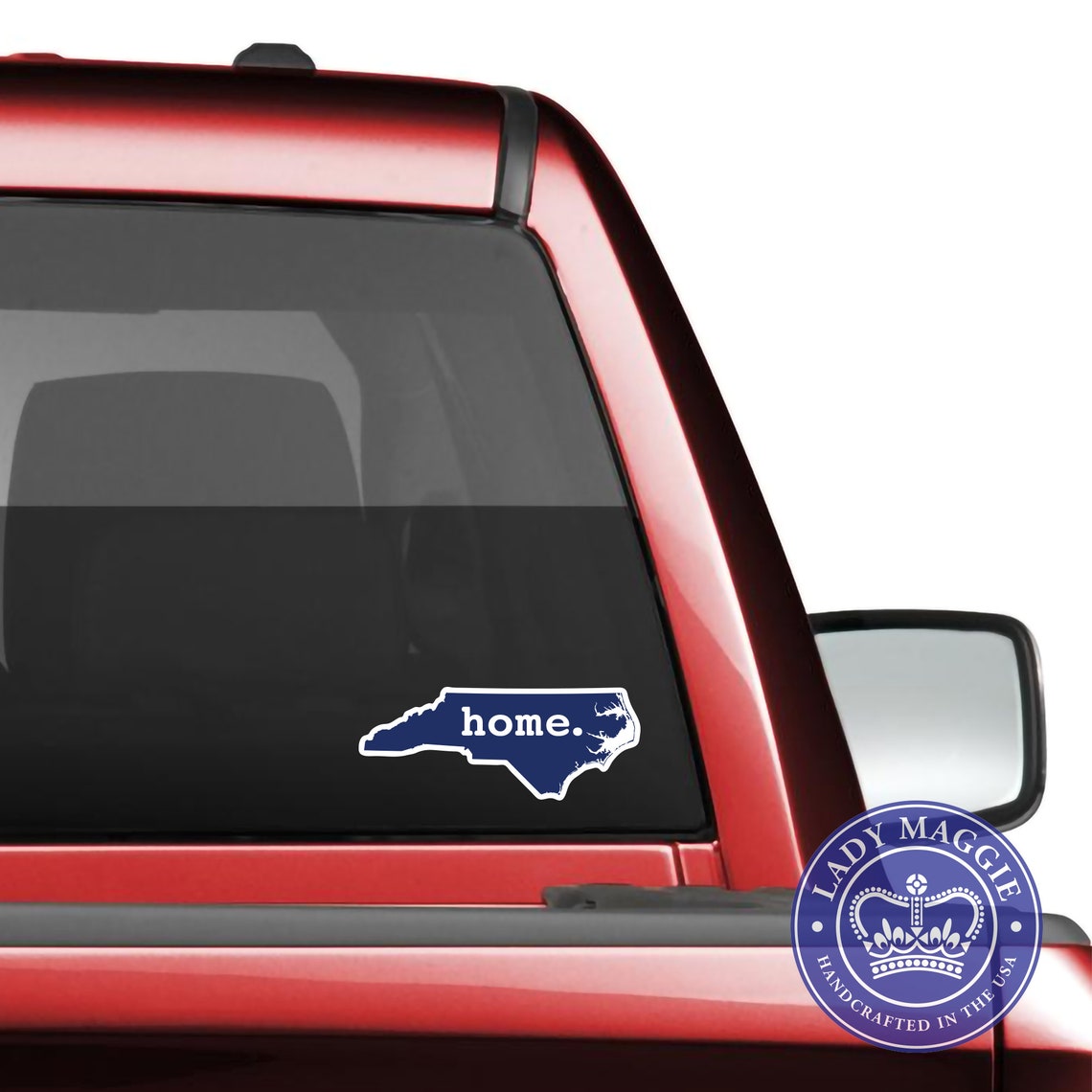 North Carolina Home Decal - Blue NC State Decal - North Carolina State ...