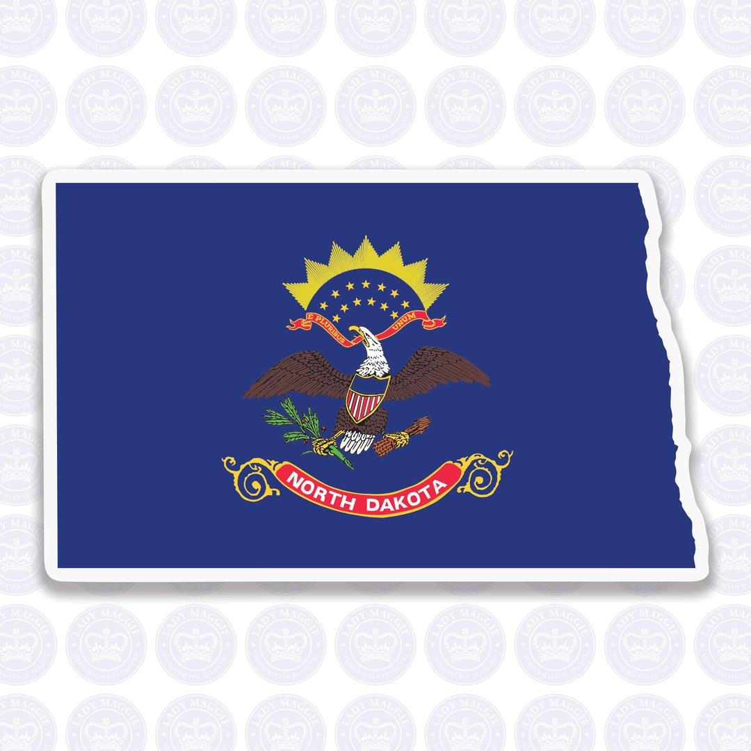 North Dakota Decal - ND State Flag Decal - North Dakota State Bumper ...