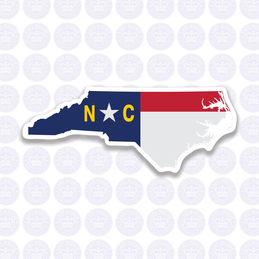 North Carolina Decal - NC State Flag Decal - North Carolina State ...