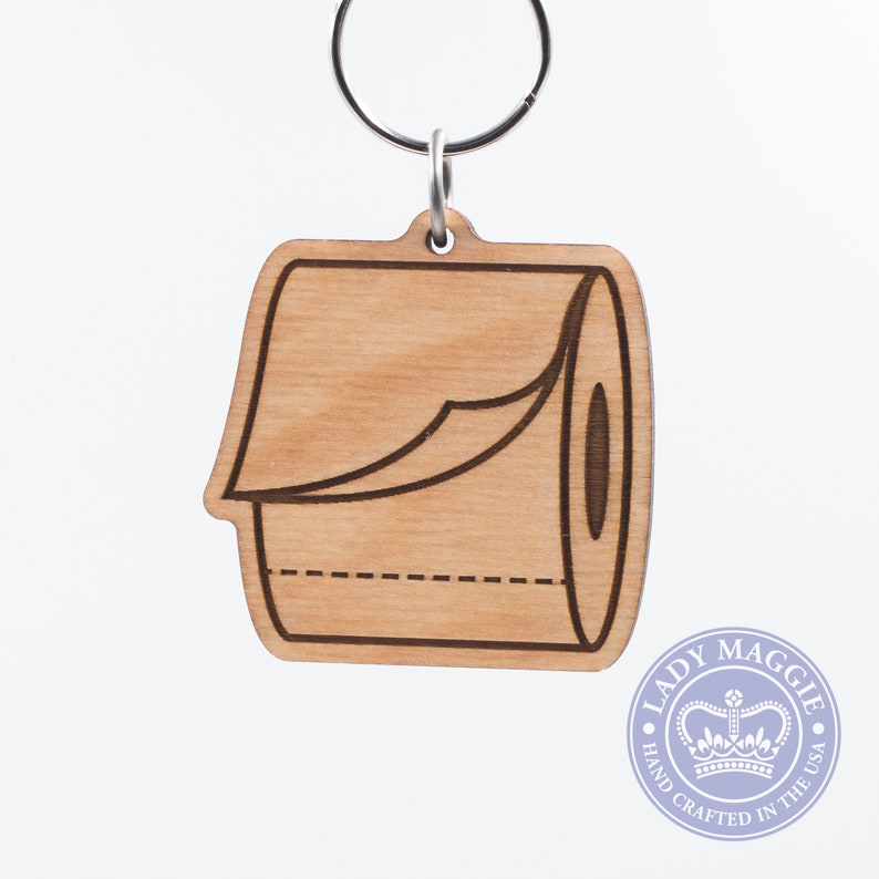 Toilet Paper Emoji Keychain - Toilet Roll - Roll of Paper Emoji - Loo ...