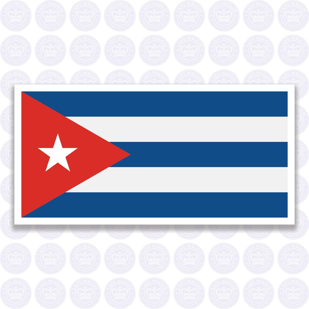 Cuba Flag Decal - Cuba Flag Decal Bumper Sticker - Cuban Flag - Cuban ...
