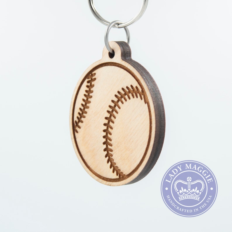 Baseball Keychain Baseball Charm Engraved Baseball - Etsy
