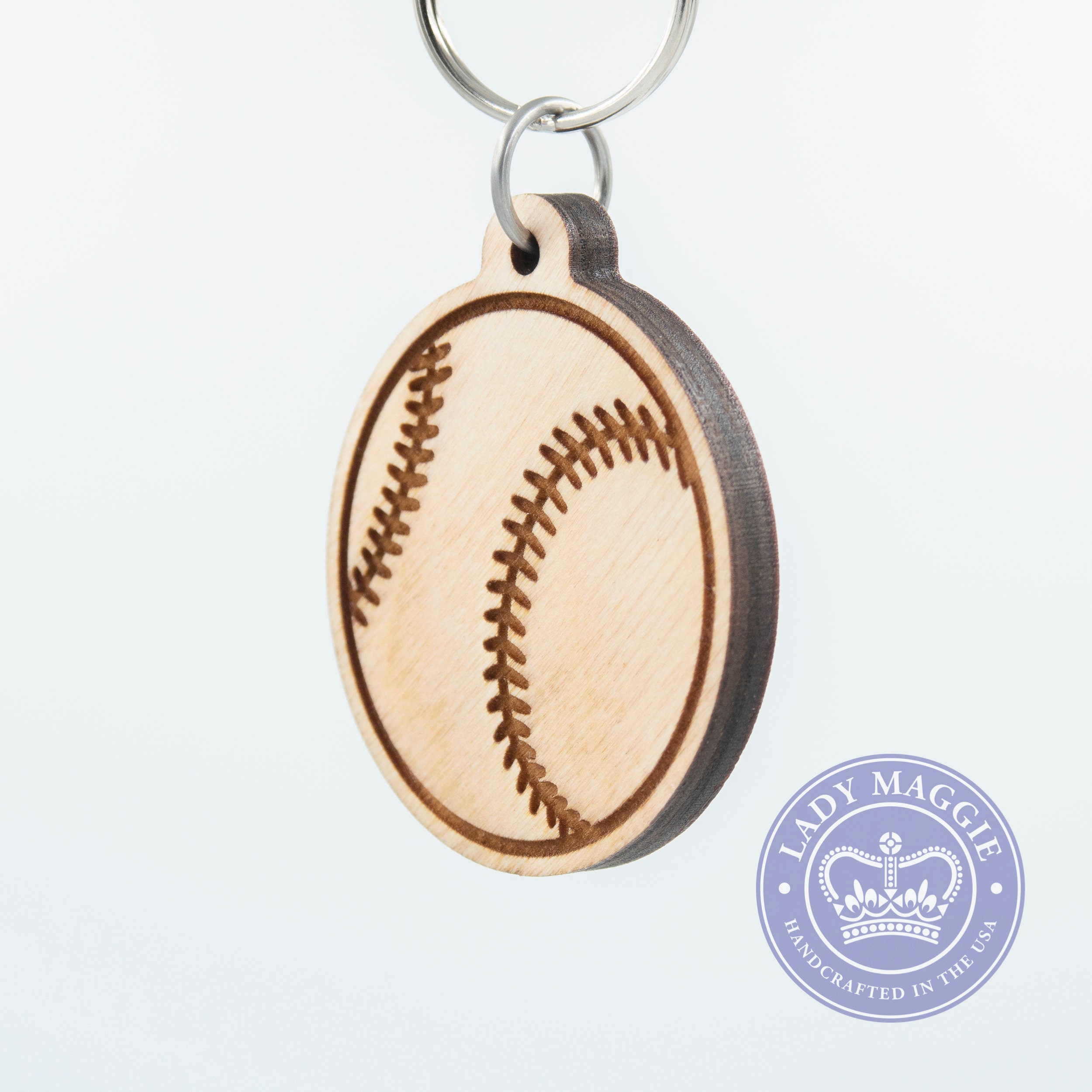 Baseball Keychain Baseball Charm Engraved Baseball | Etsy