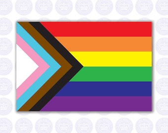 Progress Pride Flag LGBTQ POC Transgender Flag Vibrant Color - Etsy