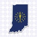 Indiana Decal - IN State Flag Decal - Indiana State Bumper Sticker ...