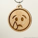 Sad Crying Face Emoji Wooden Keychain Single Tear Emoji Sad Crying Face ...