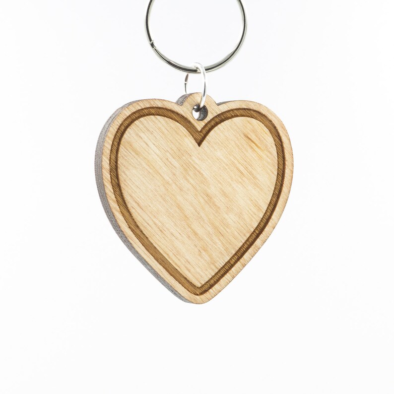 Heart Emoji Wood Keychain Love Emoji Carved Wood Key Ring - Etsy