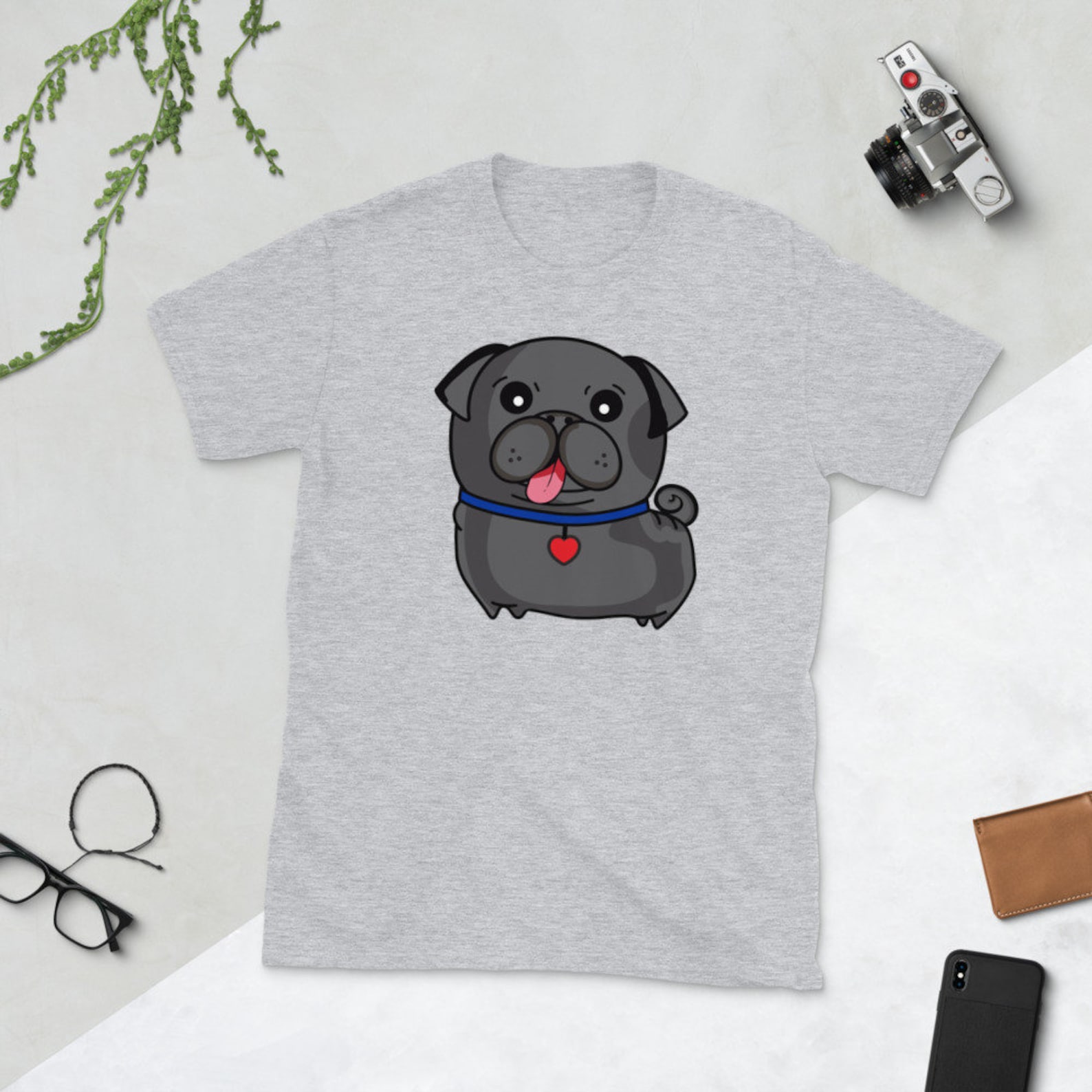 Black Pug T-shirt Black Pug Dog Tee Shirt Black Pug Tongue - Etsy