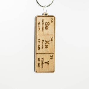 Sexey Elements Keychain Periodic Table Keychain Elemental Sexy Engraved ...