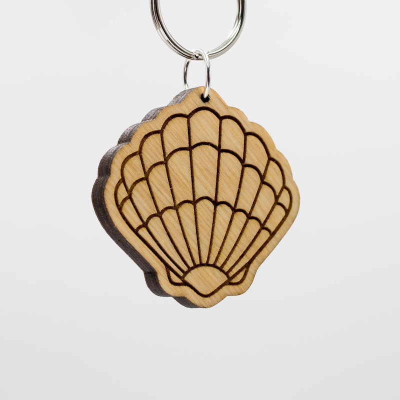 Sea Shell Keychain - Etsy