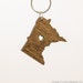 Minnesota Wooden Keychain MN State Keychain Wooden Minnesota Carved Key ...