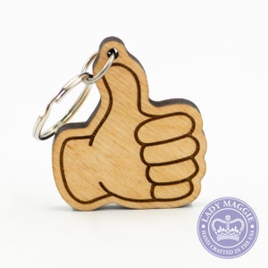 Like Thumbs up Emoji Keychain - Like Emoji Keyring - Thumbs up Finger ...