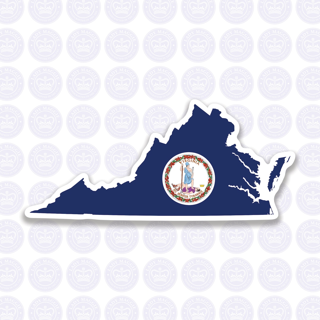 Virginia Decal - VA State Flag Decal - Virginia State Bumper Sticker ...