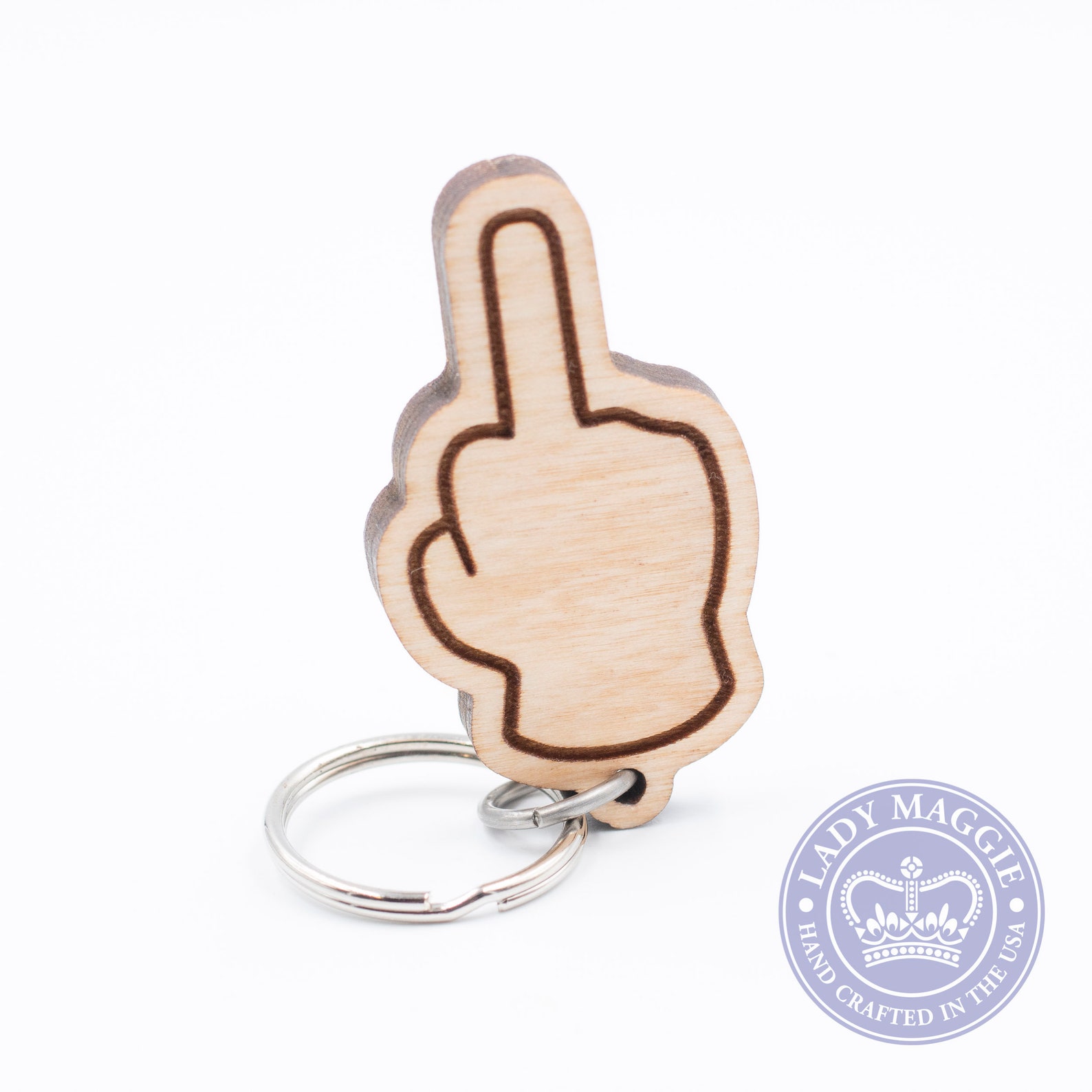 Middle Finger Emoji Keychain Raised Middle Finger Emoji | Etsy