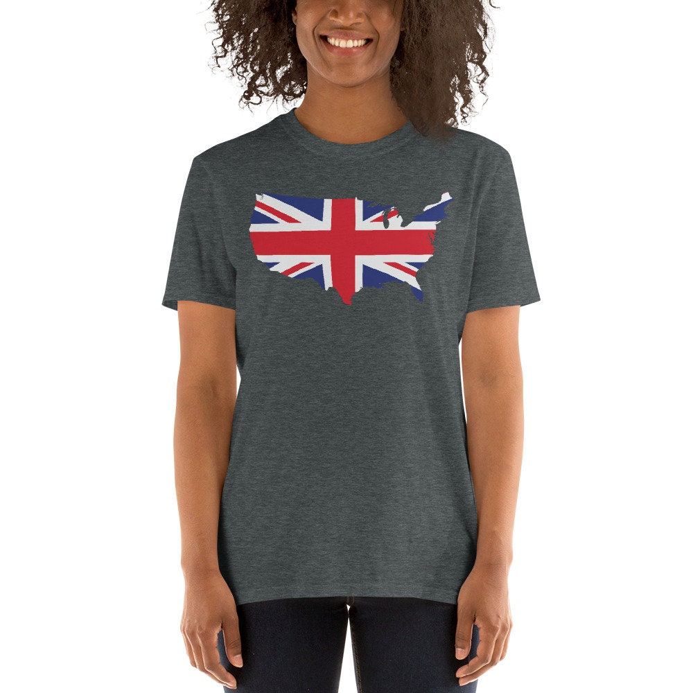 American British Flag T-shirt - Union Jack British Expat Tee - American ...