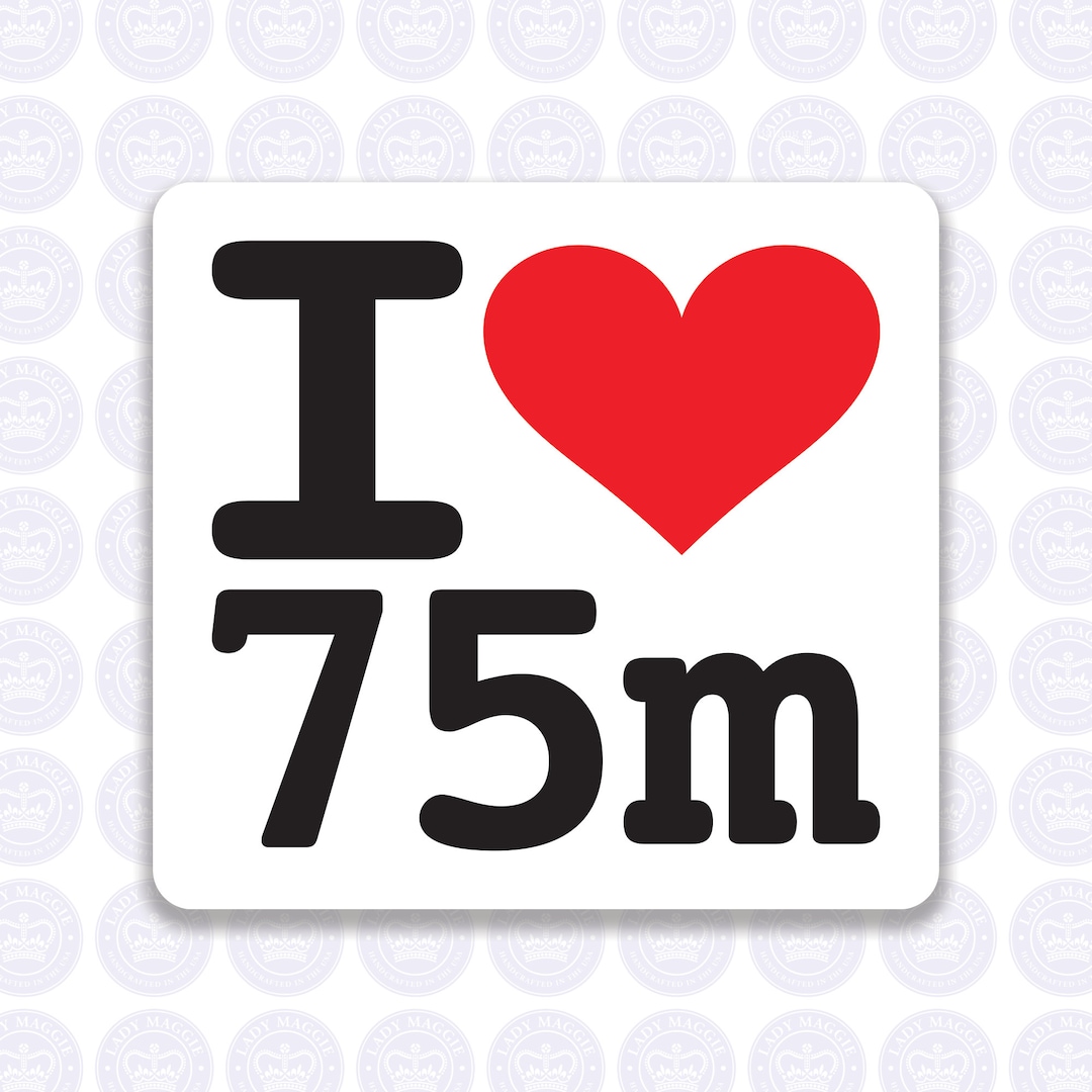 I Love 75M Decal Amateur Radio Decal - 75-meter 75-metre Bumper Sticker ...
