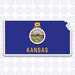 Kansas Decal - KS State Flag Decal - Kansas State Bumper Sticker ...