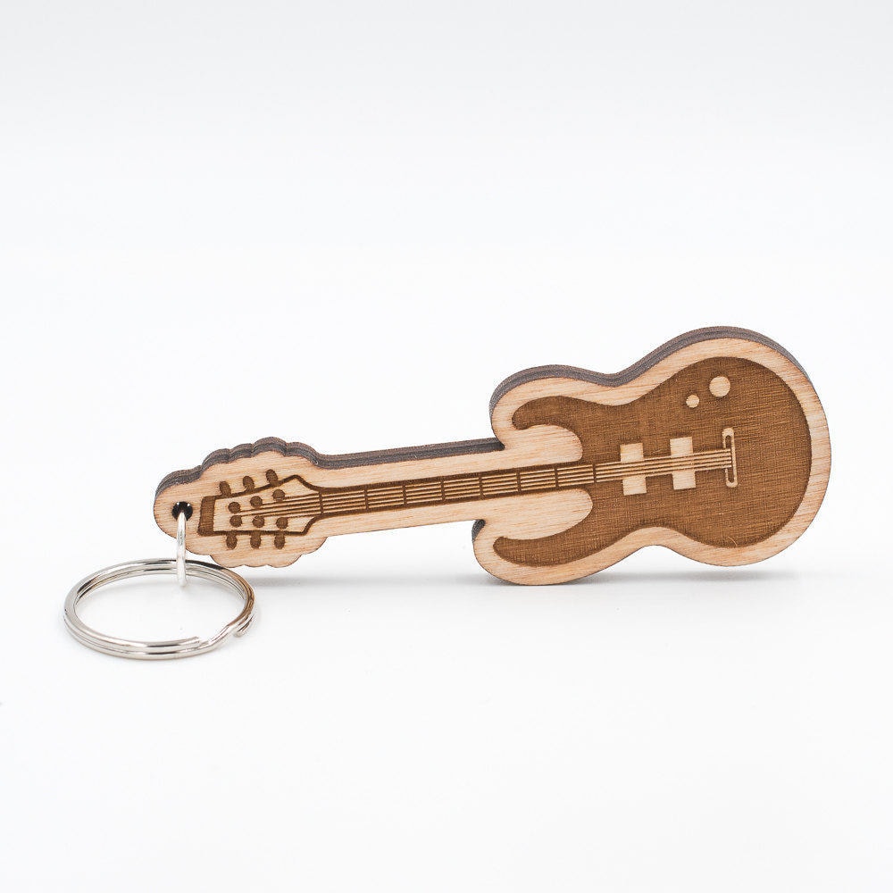 Classic Rock Electric Guitar Keychain Rock Guitar Carved - Etsy