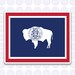 Wyoming Decal - WY State Flag Decal - Wyoming State Bumper Sticker ...