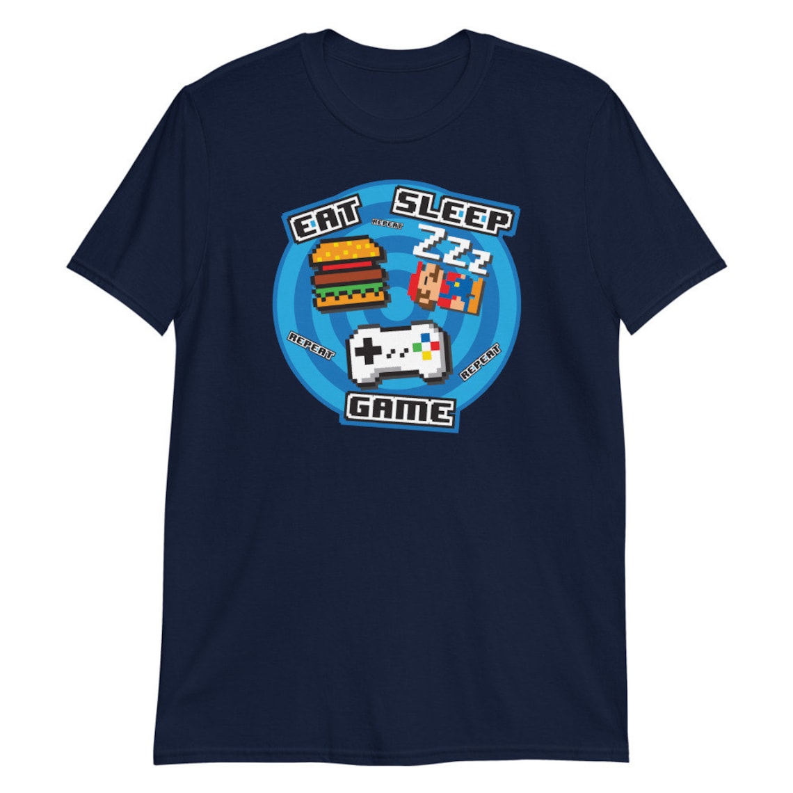 Gamer T-shirt - Eat Sleep Game Repeat - Gaming Shirt - Gamer Life T ...
