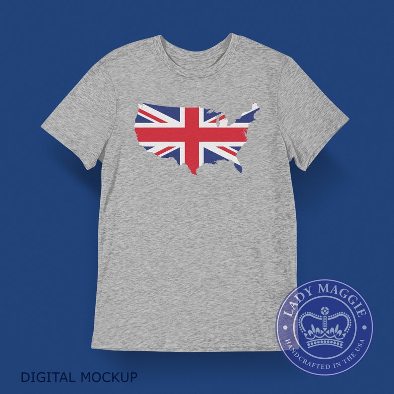 American British Flag T-shirt - Union Jack British Expat Tee - American ...