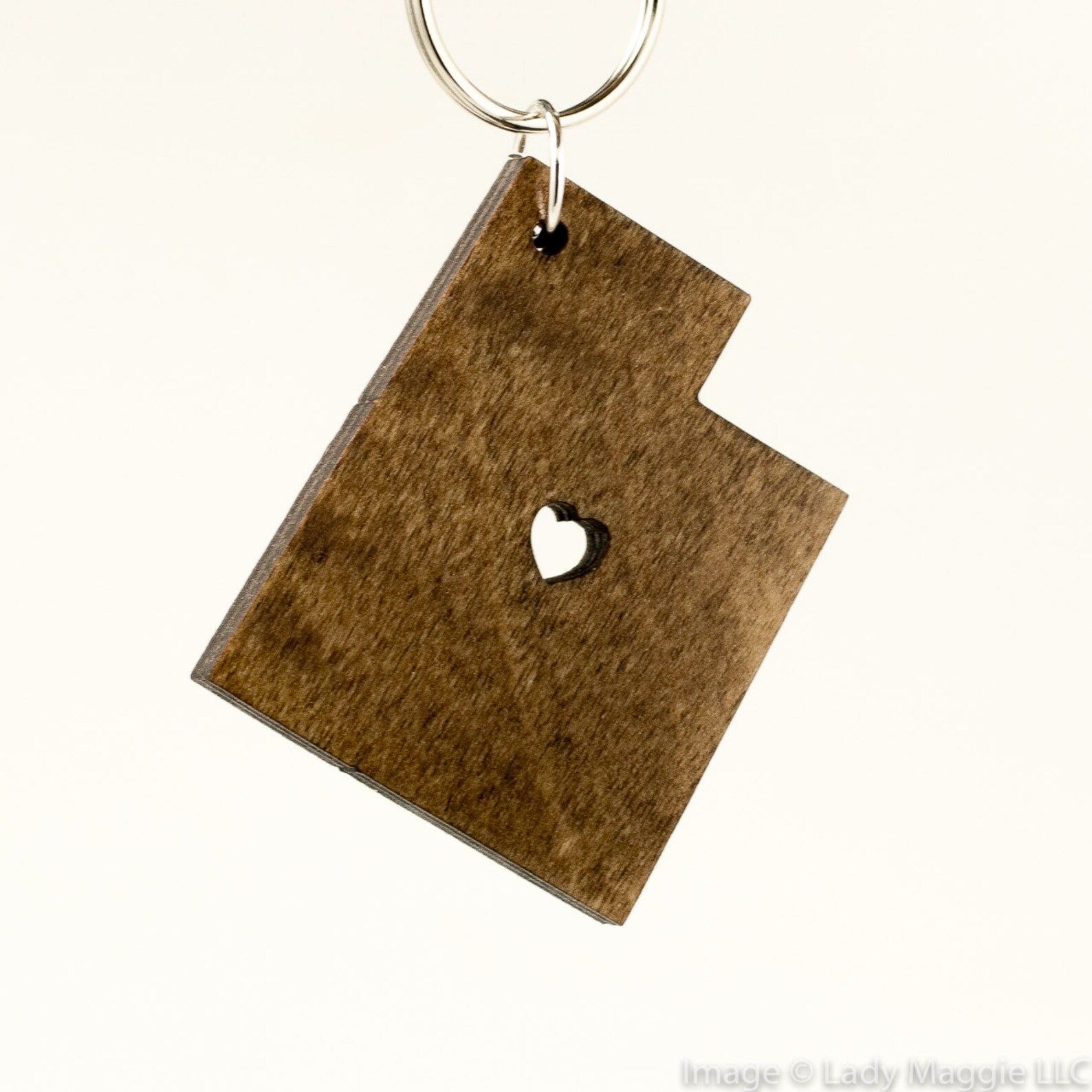 Utah Wooden Keychain UT State Keychain Wooden Utah Carved - Etsy