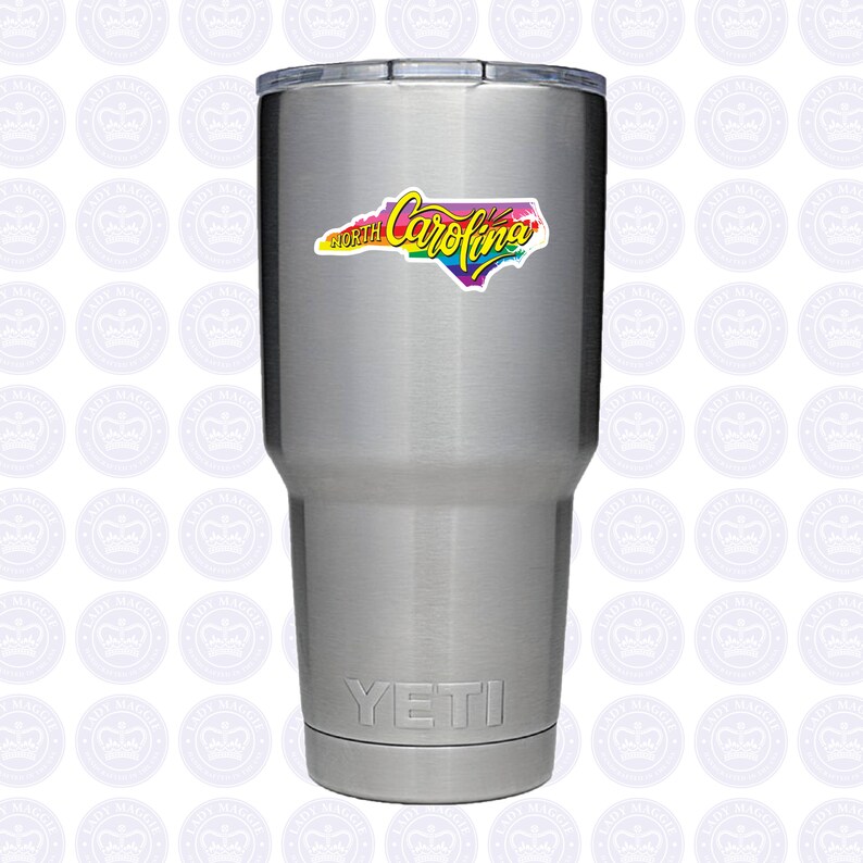 North Carolina Script Rainbow Decal NC Script LGBTQ Flag | Etsy