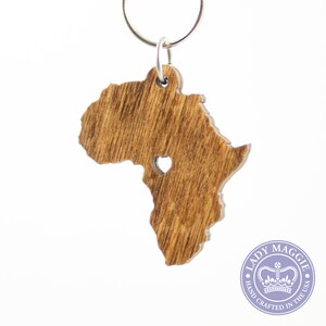 Africa Keychain | Africa Wooden Charm | African Keyring | Custom ...