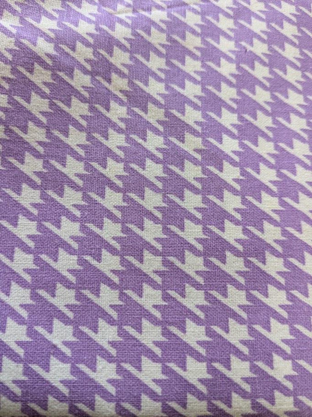 Purple/lavender Houndstooth Cotton Fabric 1 Yard 44" X 36" Quilting ...