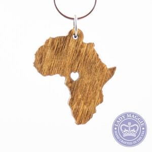 Africa Keychain | Africa Wooden Charm | African Keyring | Custom ...