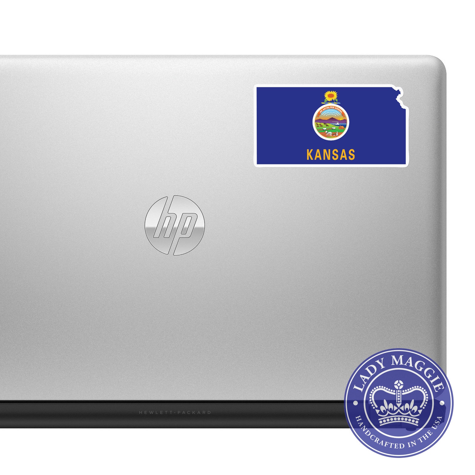 Kansas Decal - KS State Flag Decal - Kansas State Bumper Sticker ...