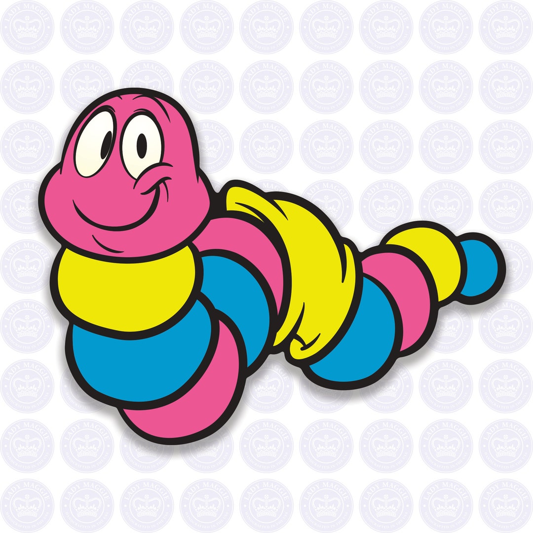 Pansexual Pride Worm Decal - Pansexual Rainbow Worm Sticker - Rainbow ...