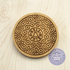 Bell System Manhole Cover Mandala Logo Vintage Bamboo Coasters | Bell ...