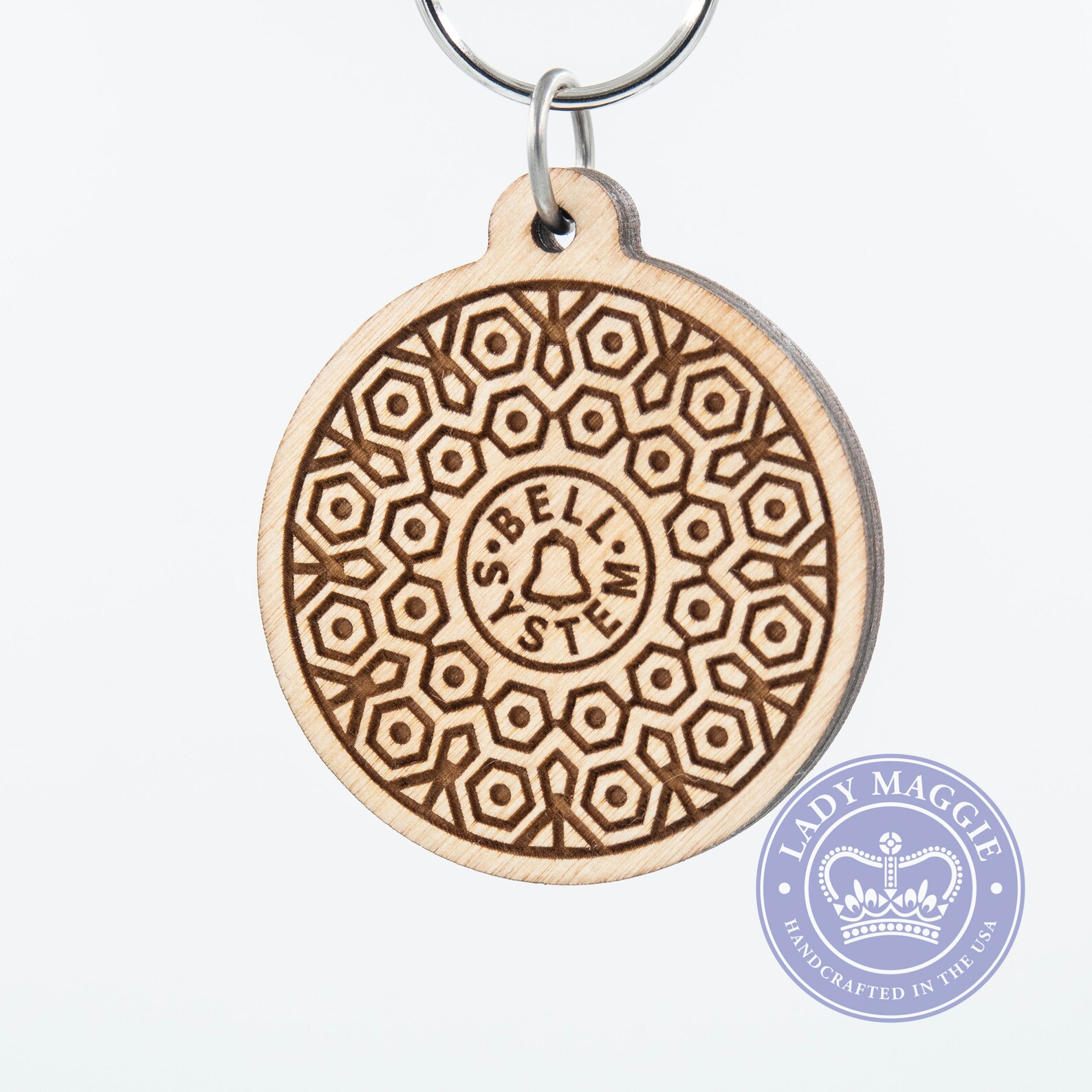 Bell System Manhole Cover Vintage Mandala Logo Keychain Bell - Etsy