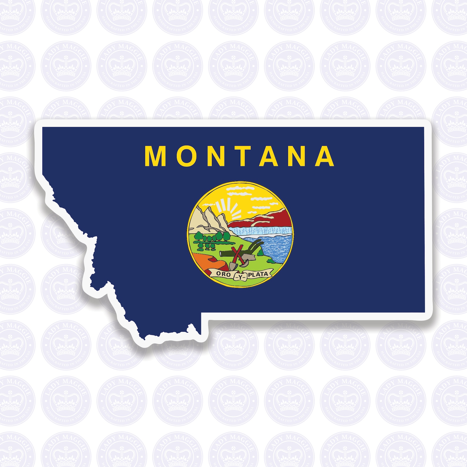 Montana Decal MT State Flag Decal Montana State Bumper - Etsy