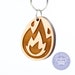 Fire Emoji Keychain Wooden Flame Emoji Carved Wood Key Ring Burning ...