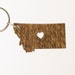 Montana Wooden Keychain - MT State Keychain - Wooden Montana Carved Key ...