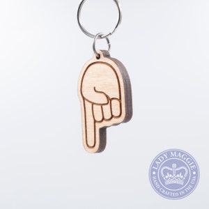 Number One Emoji Keychain - Index Finger Pointing up Emoji - Secret ...