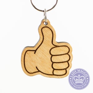 Like Thumbs up Emoji Keychain - Like Emoji Keyring - Thumbs up Finger ...