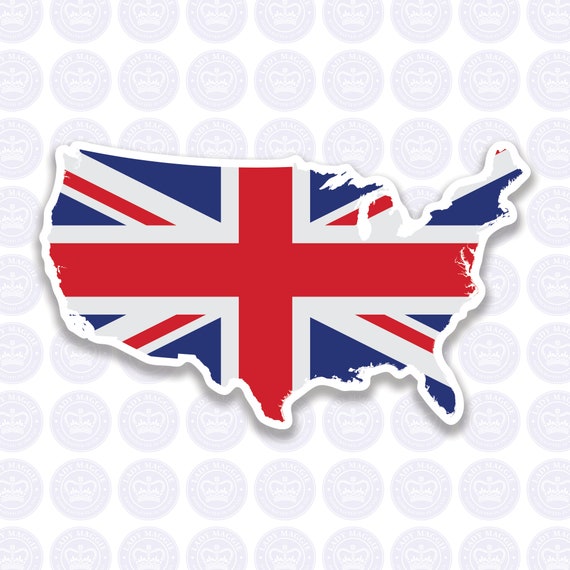 American British Flag Decal Union Jack British Expat Decal - Etsy